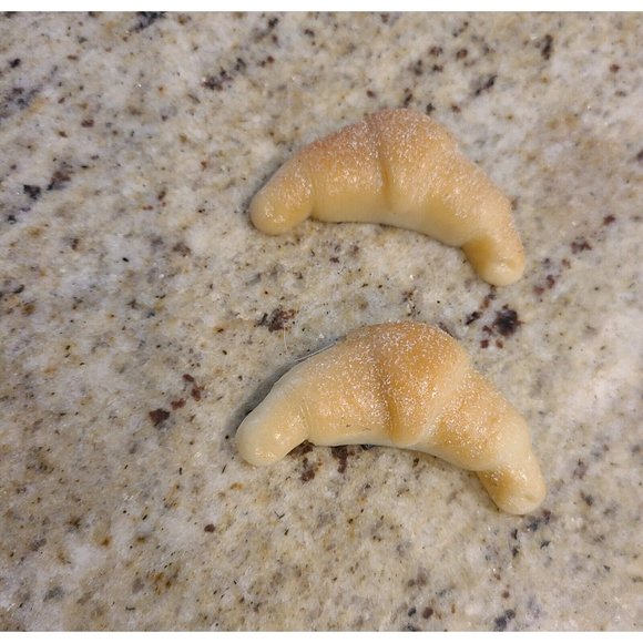 Accents | 2 Vintage Croissant Refrigerator Magnets Miniature Food ...